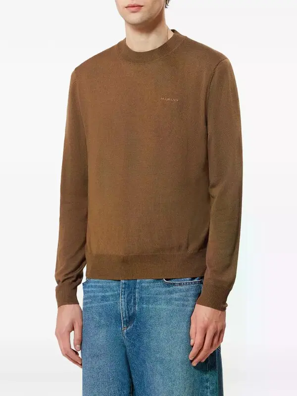 MARANT Basile Embroidered Sweater - Brown