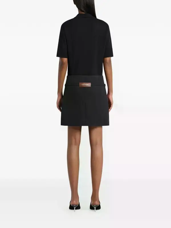 COURREGES Wool Polo Top - Black
