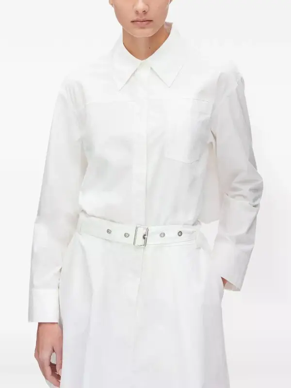 3.1 Phillip Lim Belted Shirt Mini Dress - White