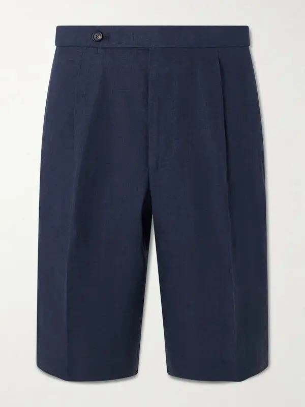 DE PETRILLO Straight-leg Linen Shorts