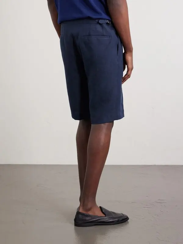 DE PETRILLO Straight-leg Linen Shorts