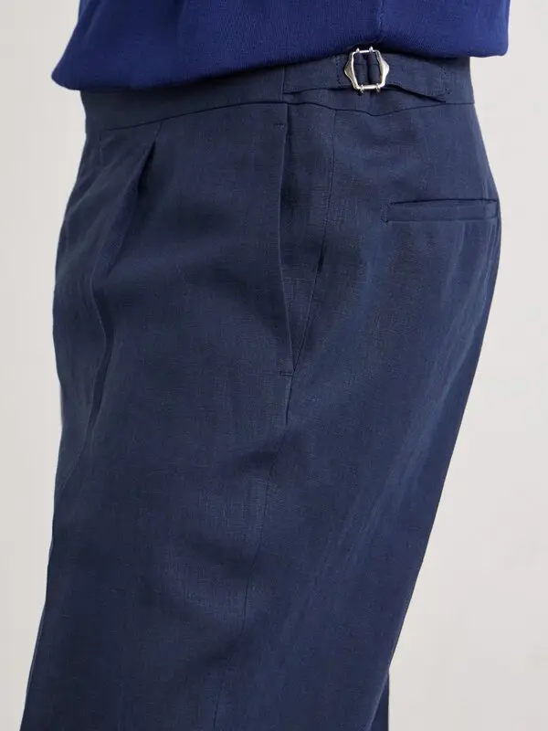DE PETRILLO Straight-leg Linen Shorts