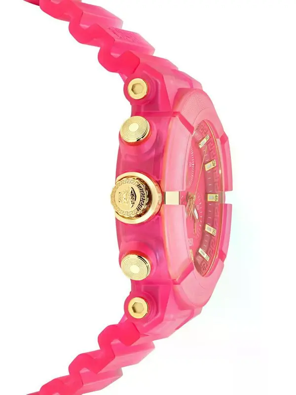 Versace V-real Active Chrono 45mm Watch - Pink