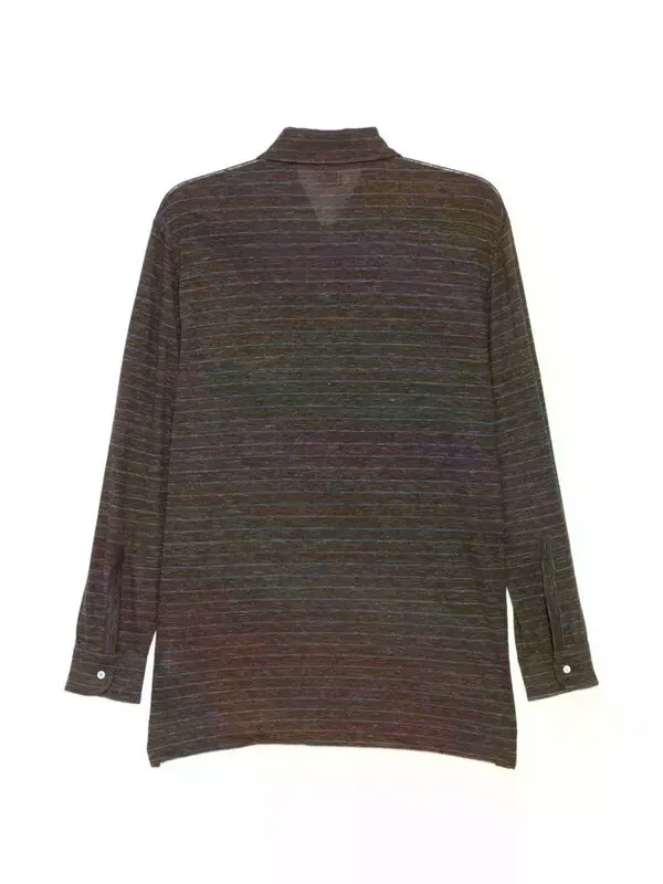 Massimo Alba Striped Polo Shirt - Brown