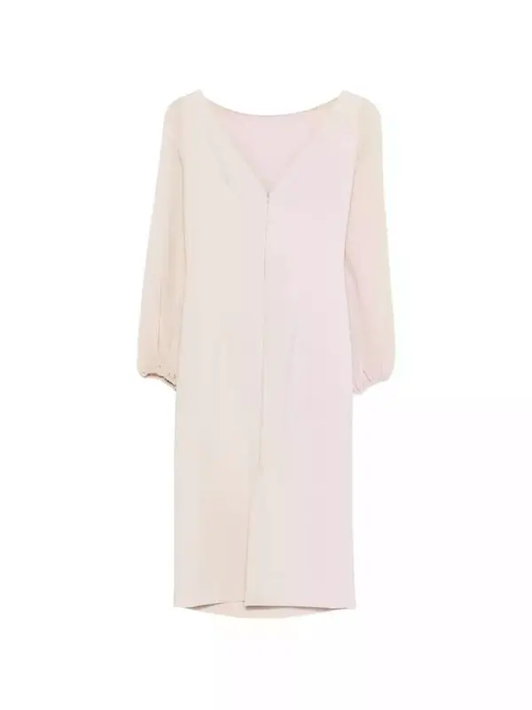D.exterior Draped Long-sleeve Mini Dress