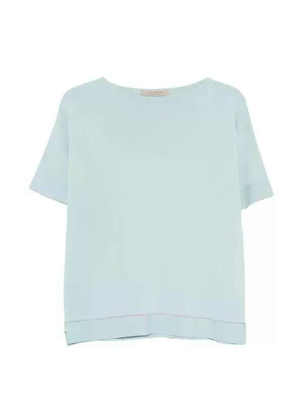 D.exterior Embellished Short-sleeve Top