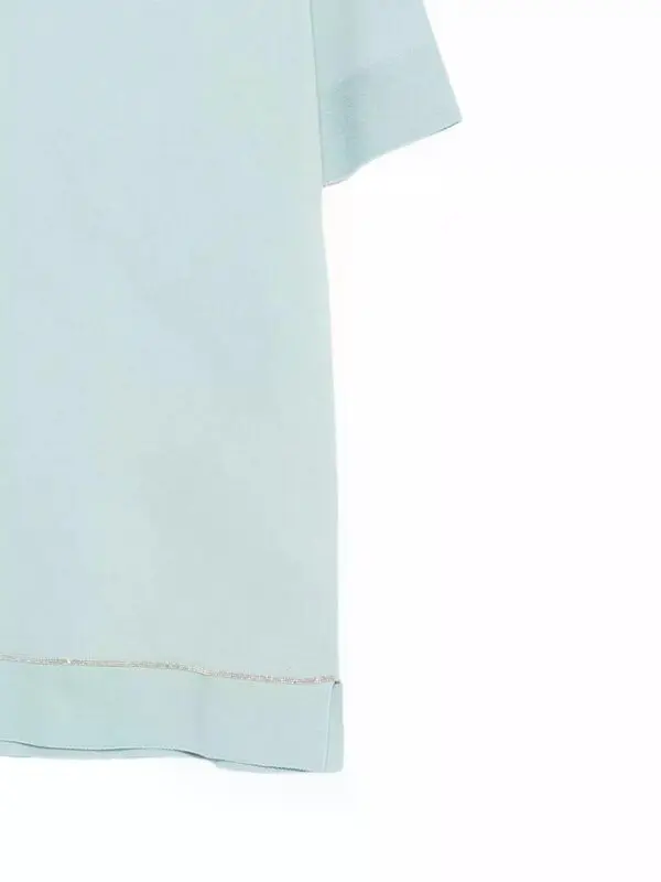 D.exterior Embellished Short-sleeve Top