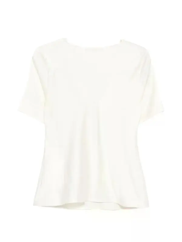 D.exterior Scoop-neck Short-sleeve Top