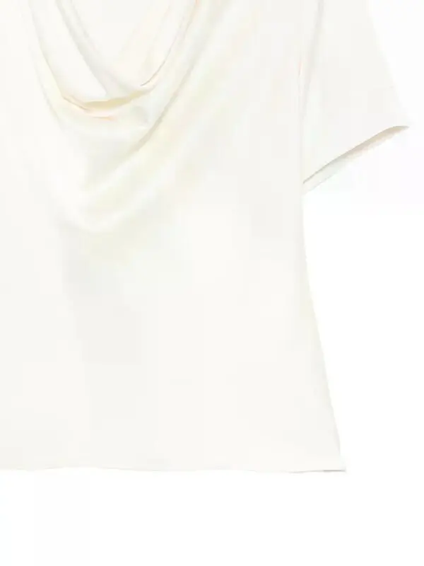 D.exterior Scoop-neck Short-sleeve Top