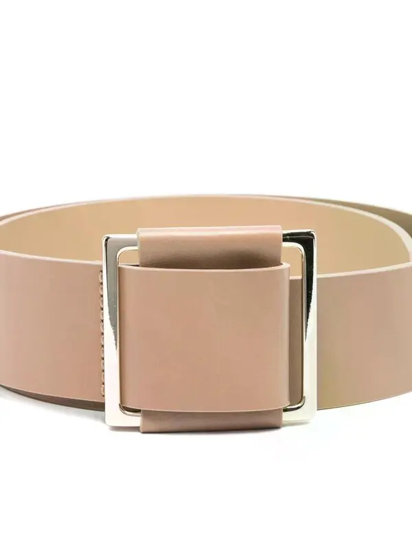 D.exterior Square-buckle Leather Belt