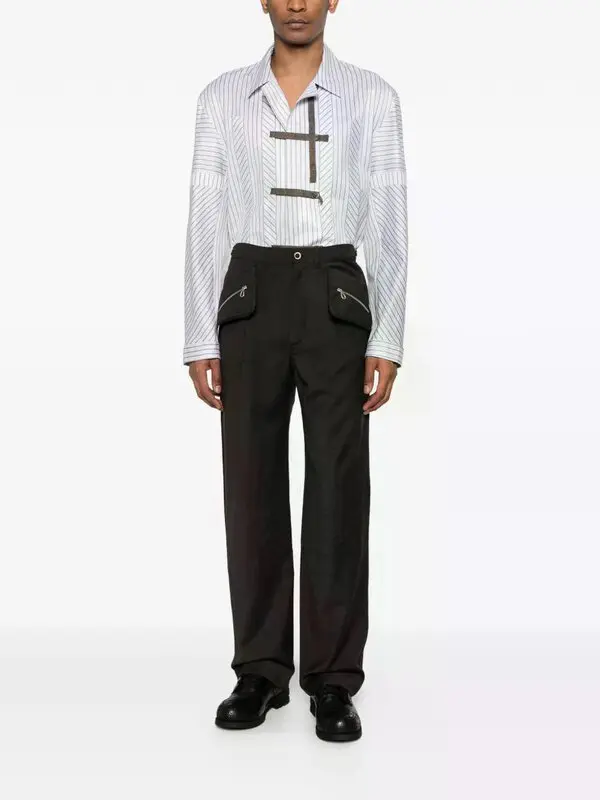 KIKO KOSTADINOV Komlo Zipped Wool Trousers - Brown
