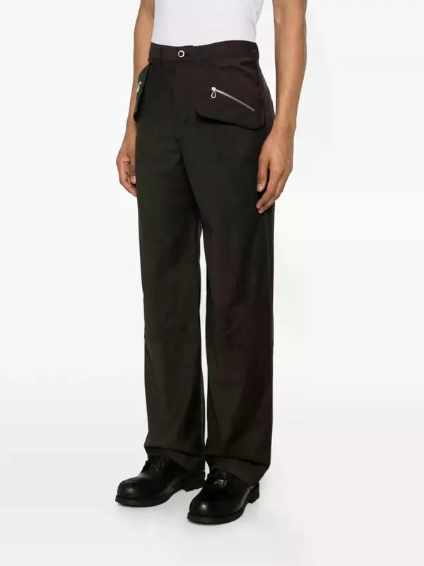 KIKO KOSTADINOV Komlo Zipped Wool Trousers - Brown