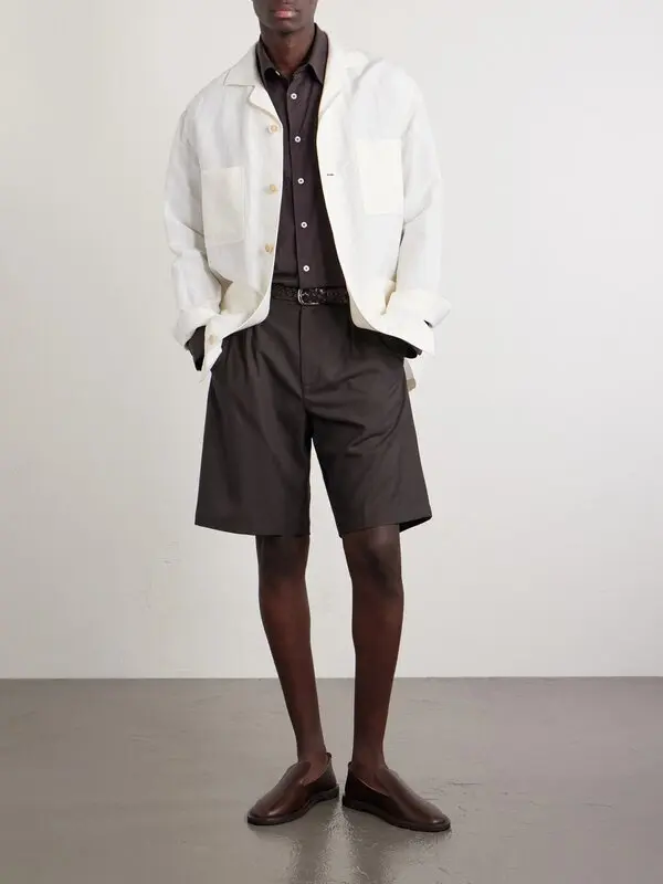 De Bonne Facture Naturalist Straight-leg Wool Shorts