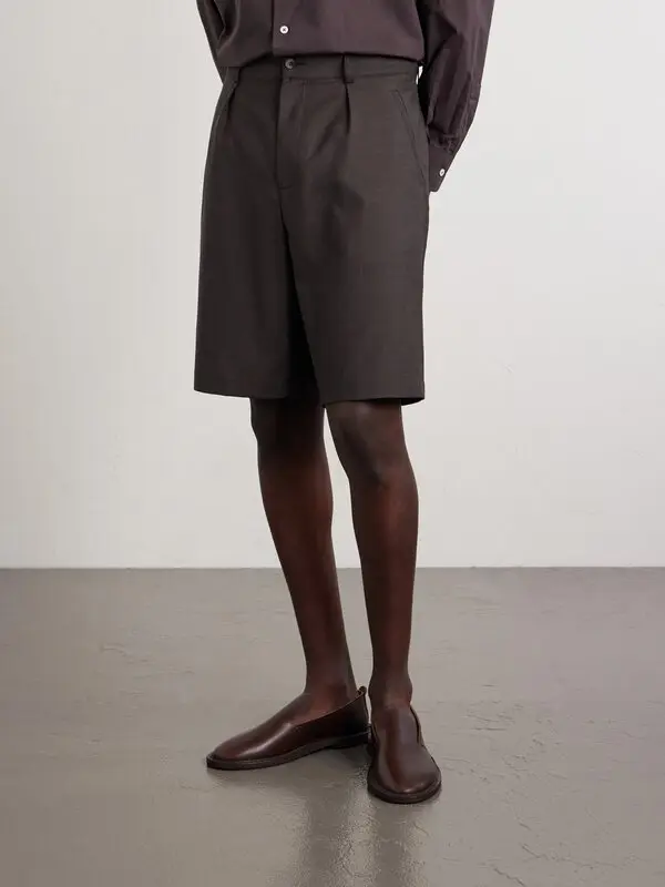De Bonne Facture Naturalist Straight-leg Wool Shorts