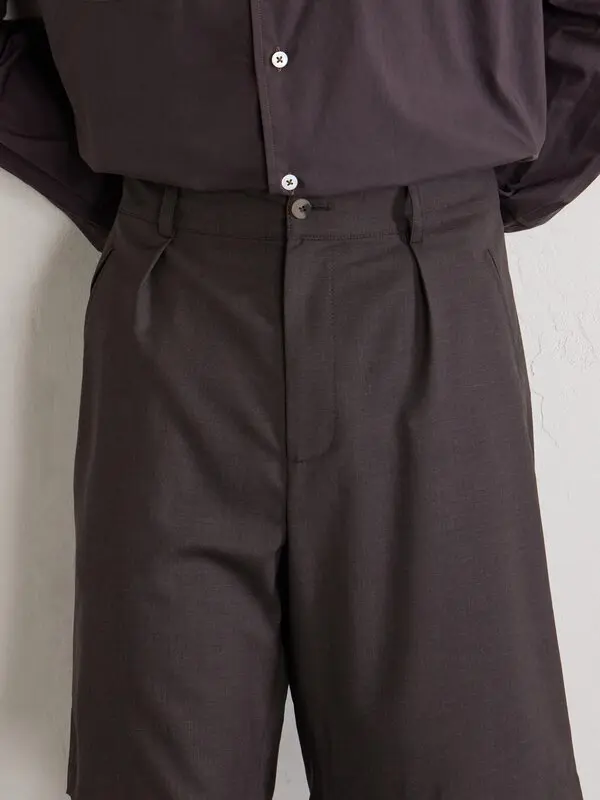 De Bonne Facture Naturalist Straight-leg Wool Shorts