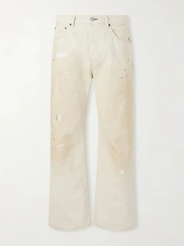 Acne Studios Paint-splattered Straight-leg Jeans