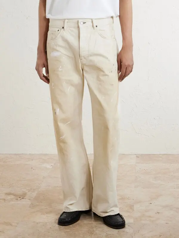 Acne Studios Paint-splattered Straight-leg Jeans