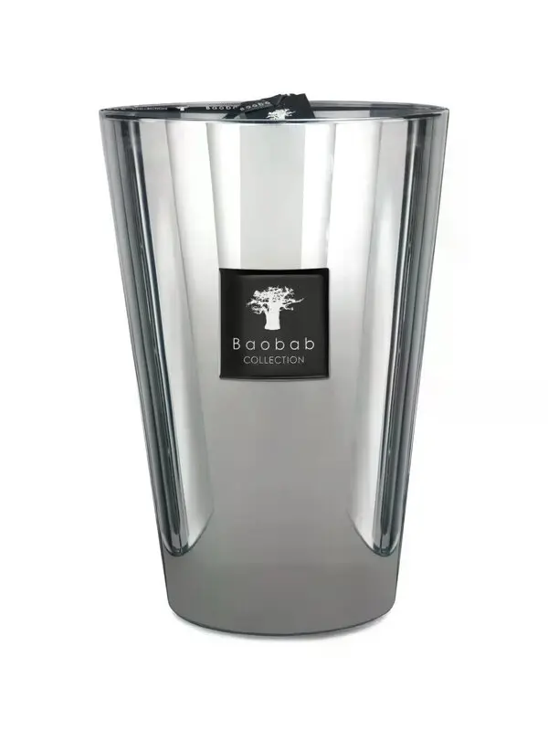 BAOBAB Large Platinum Logo-detail Candle - Silver