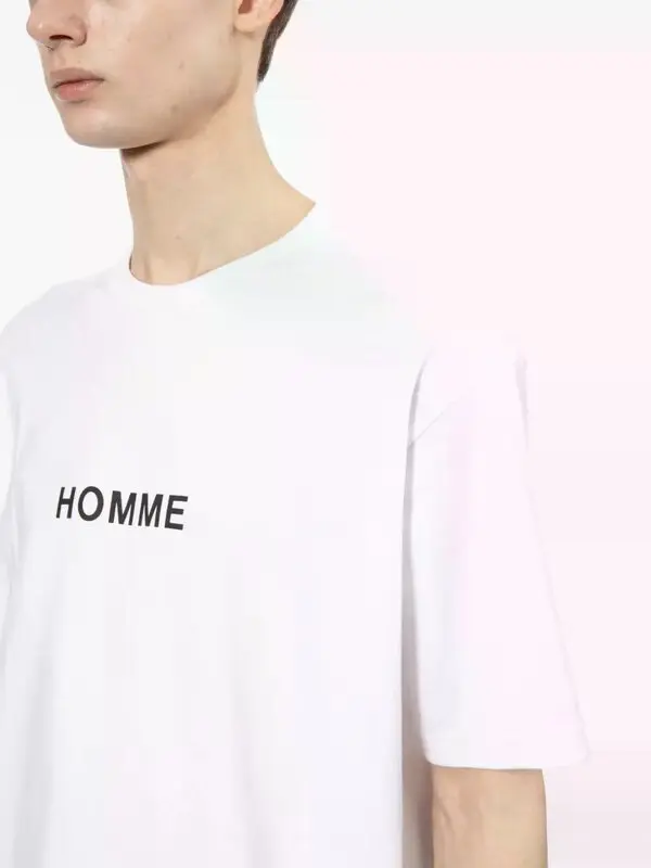 Comme Des Garçons Logo-print T-shirt - White