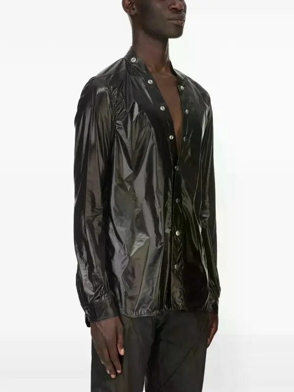 Rick Owens Temple Larry Shirt In Shiny Light Nylon