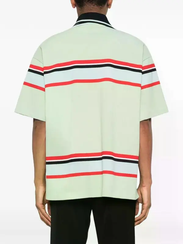 Kolor Striped Short-sleeve Polo Shirt