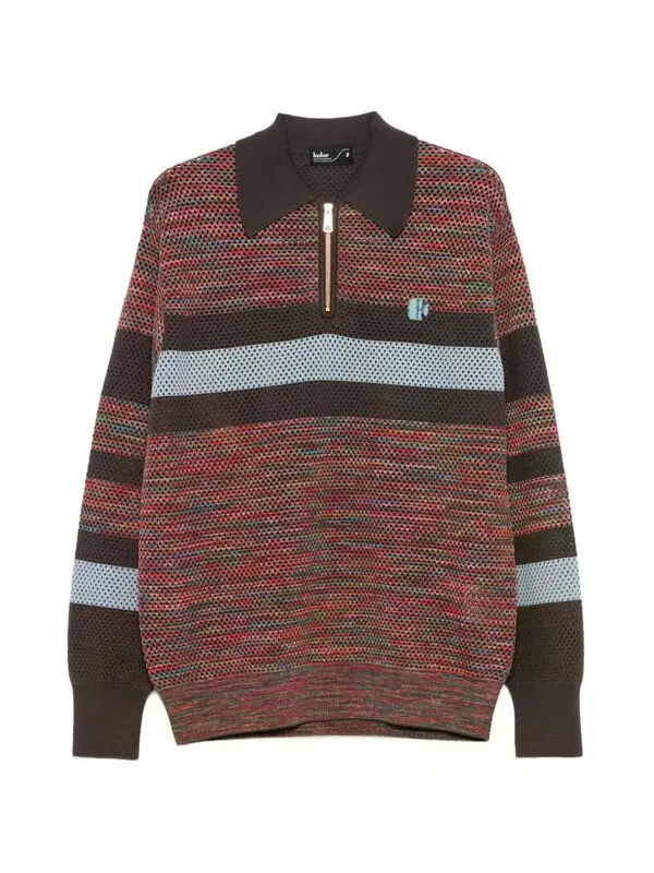 Kolor Striped Quarter-zip Sweater