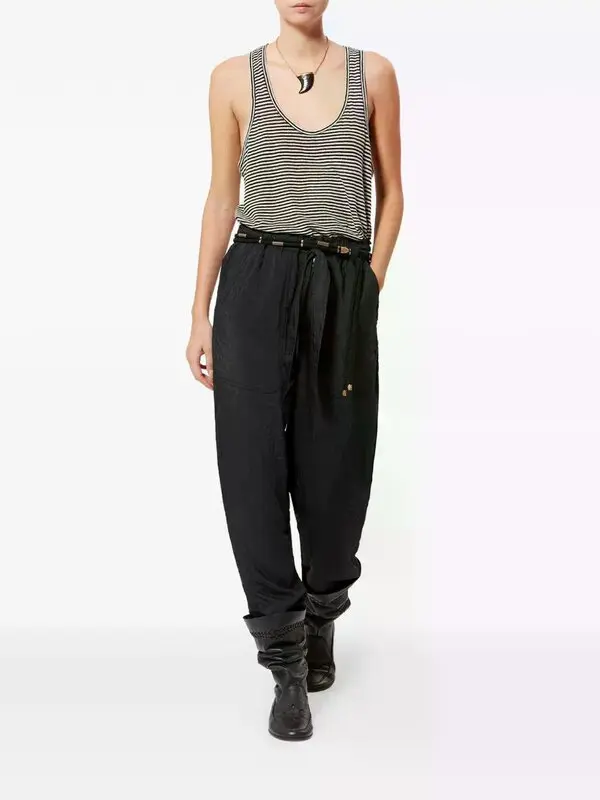 MARANT ETOILE Bilina Tie-waist Trousers - Black