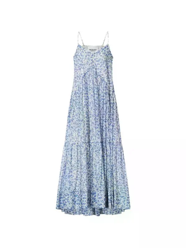MARANT ETOILE Sabba Floral Tiered Dress - Blue