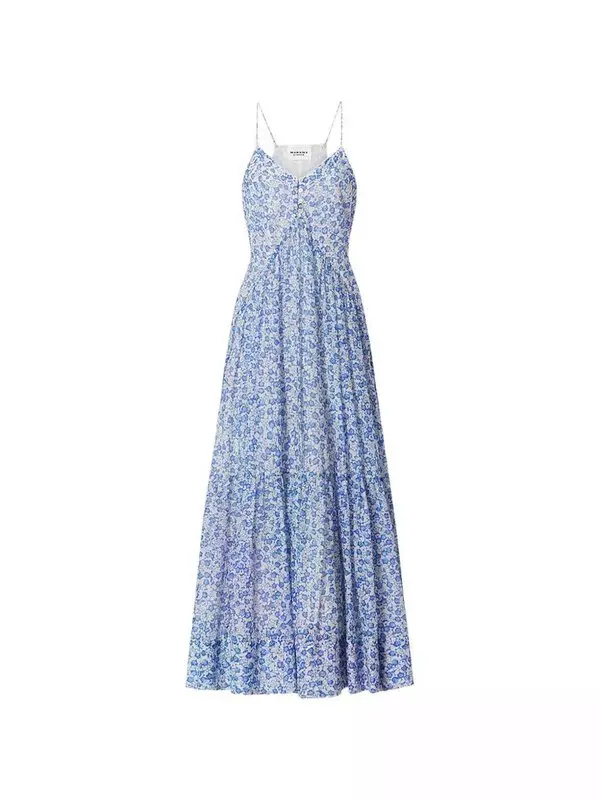 MARANT ETOILE Sabba Floral Tiered Dress - Blue