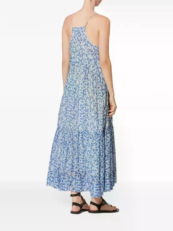 MARANT ETOILE Sabba Floral Tiered Dress - Blue