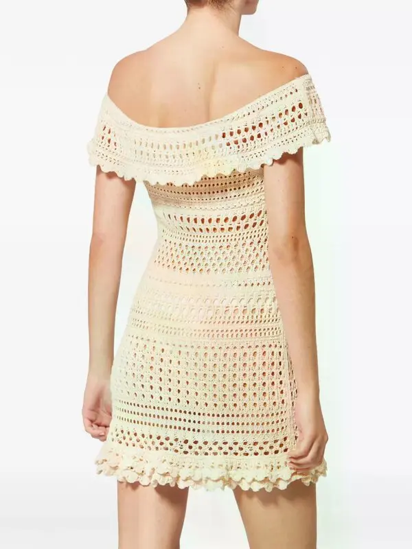 MARANT ETOILE Zoa Crochet Mini Dress - Neutrals