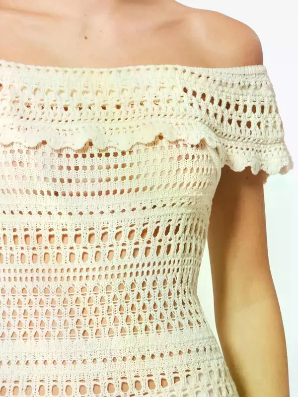 MARANT ETOILE Zoa Crochet Mini Dress - Neutrals