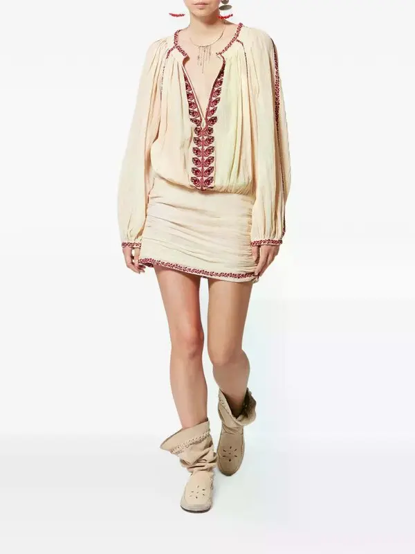 MARANT ETOILE Ludy Pleated Mini Dress