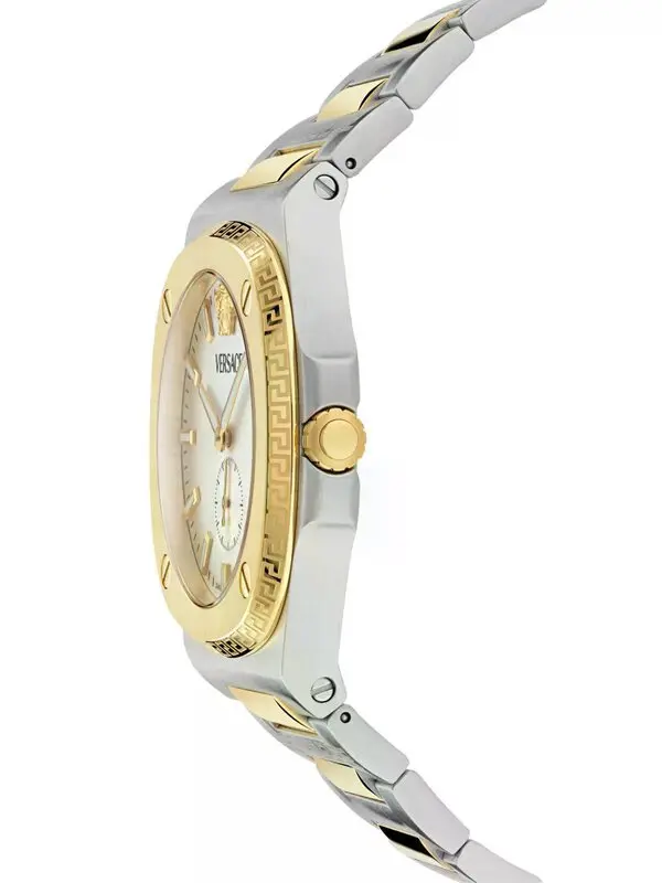 Versace Antares Greek Key 40mm Bracelet Watch - Silver