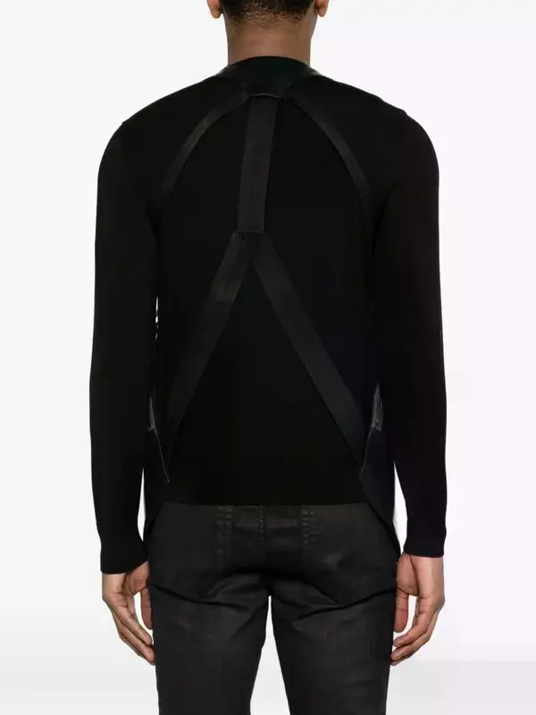 Rick Owens Temple Bauhaus Leather Waistcoat - Black