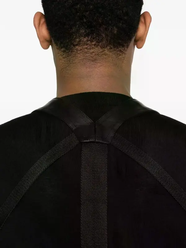 Rick Owens Temple Bauhaus Leather Waistcoat - Black