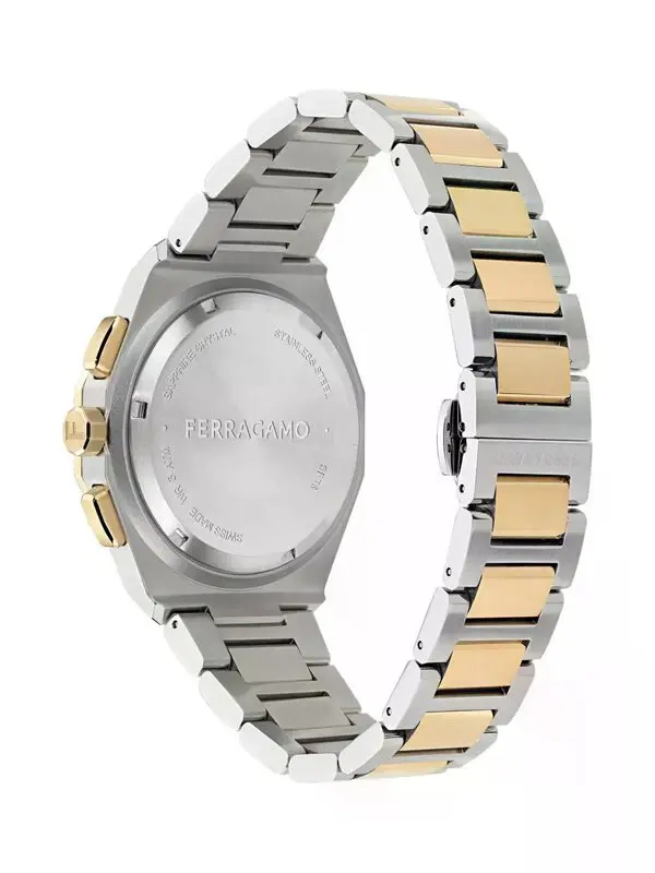 FERRAGAMO Edge Chronograph 42mm Watch - Silver