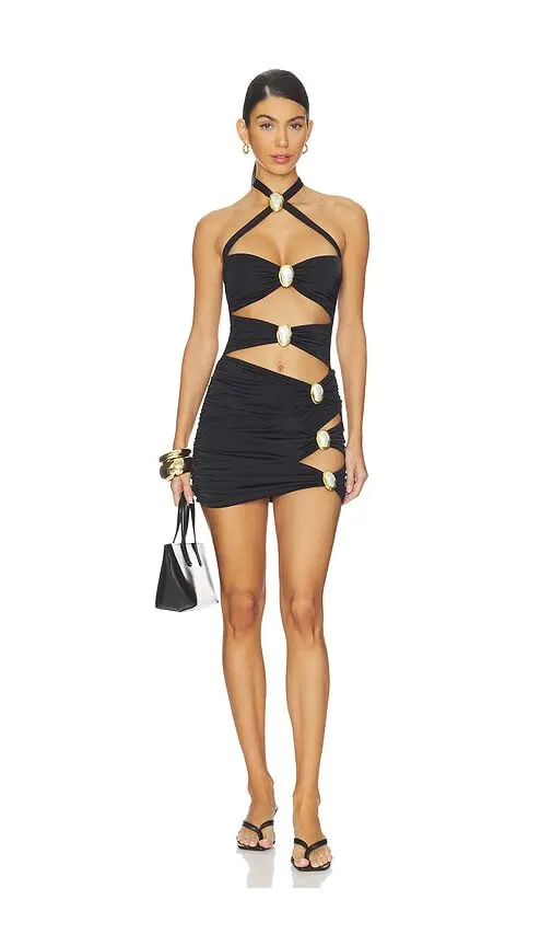 CIN CIN Diamond Moonstone Cut-out Halterneck Swimsuit