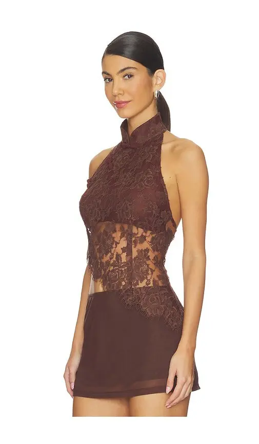 SAU LEE Sylvan Lace Top