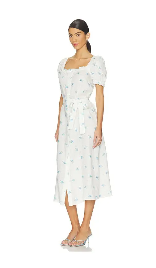 Sleeper Brigitte Linen Midi Dress - Linum