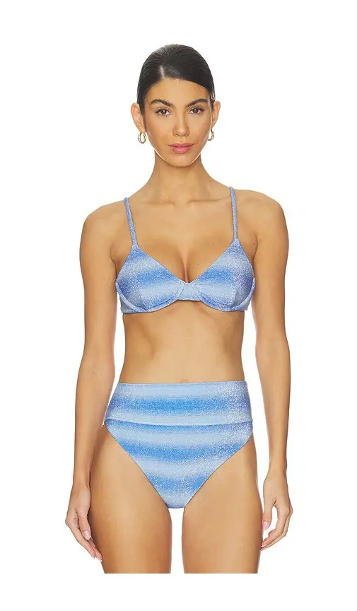 Beach Riot Camilla Triangle Bikini Top - Sapphire Sea