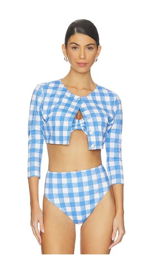 CLEOBELLA Skye Rashguard - Blue Bonnet Gingham