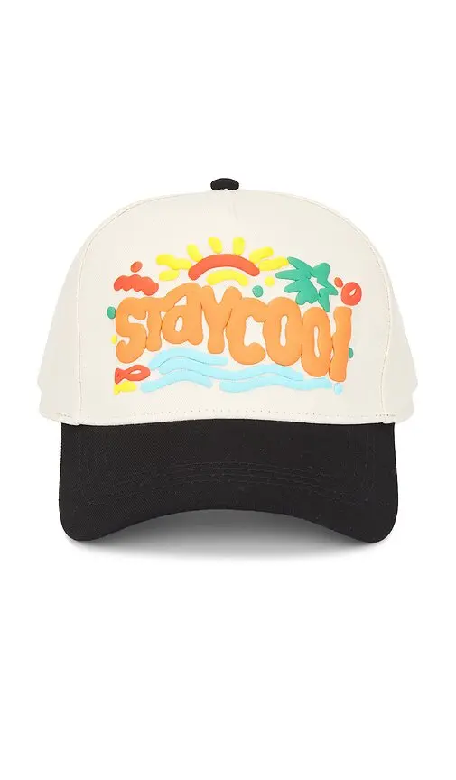 STAY COOL Island Trucker Cap - Cream & Black