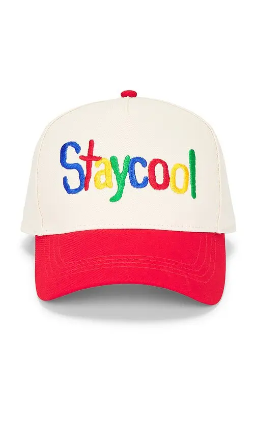 STAY COOL Nostalgia Trucker Cap - Cream & Red