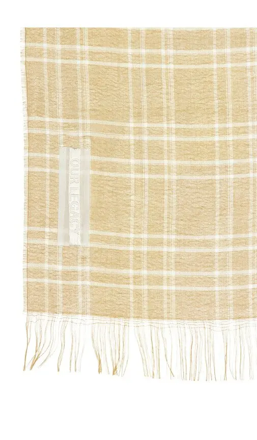 Our Legacy Cottage Scarf - Walnut Grid Sparse Tencel