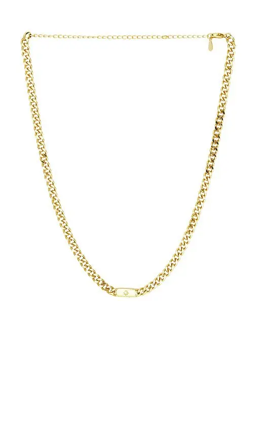 MAZIN JEWELS Starburst Cuban Link Necklace In Metallic - Gold