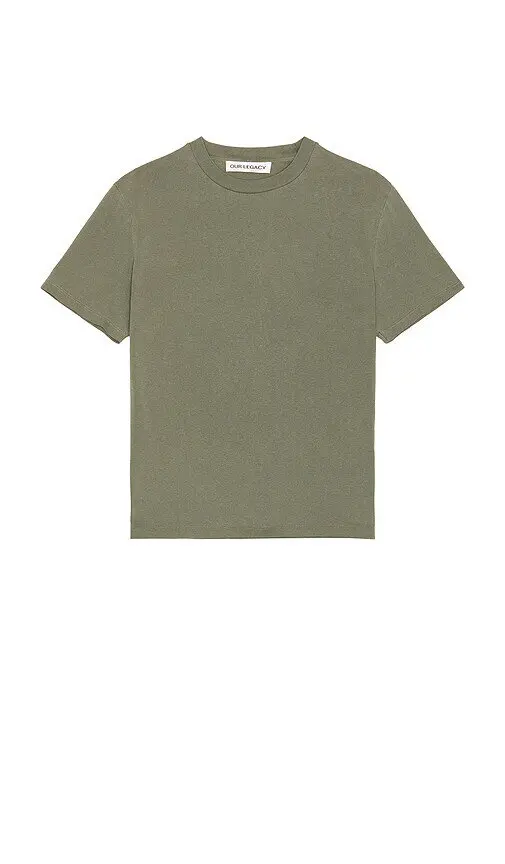 Our Legacy Box Tee In Green - Worn Olive