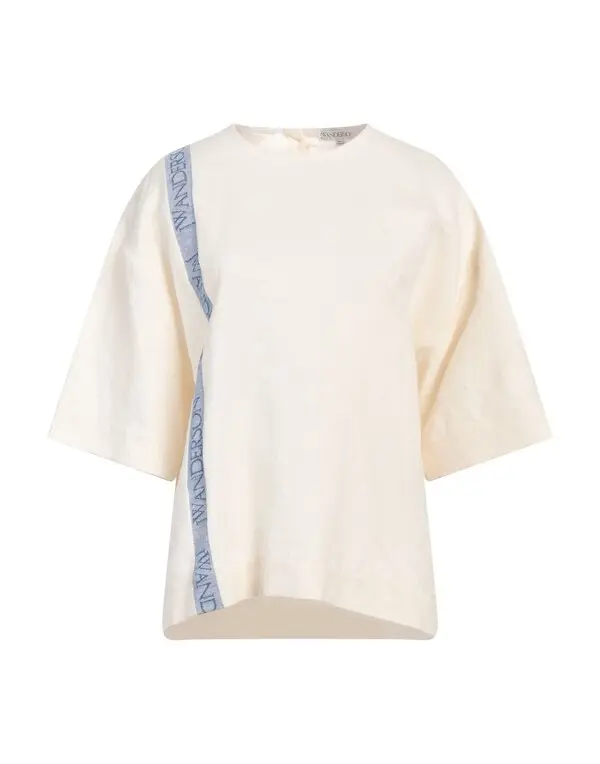 JW Anderson Woven Top With Appliqués - White