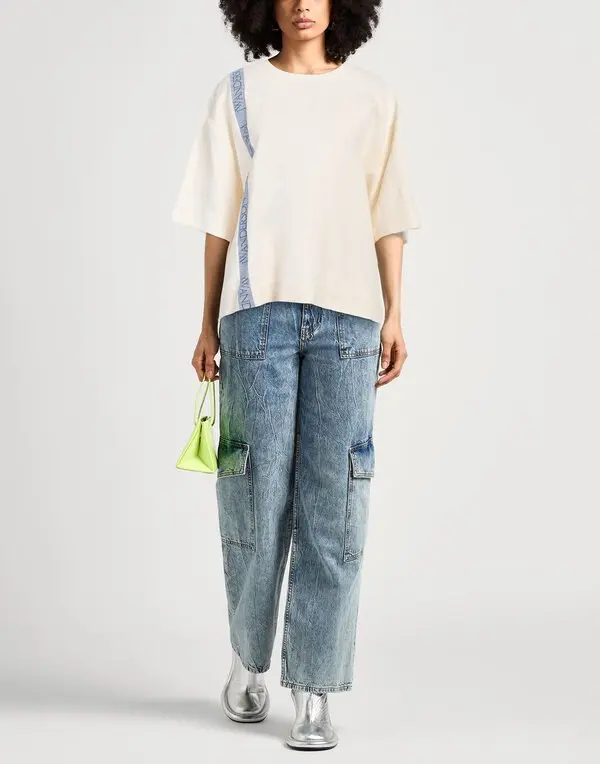 JW Anderson Woven Top With Appliqués - White