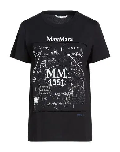Max Mara T-shirt With Appliqués - Black